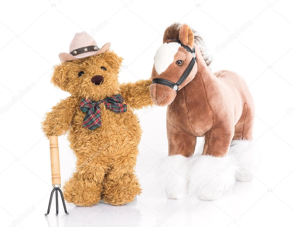Teddy bear farmer — Stock Photo © stoonn #89453952
