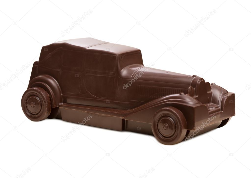 Retro car made of dark chocolate — Stock Photo © Wisky #56567359