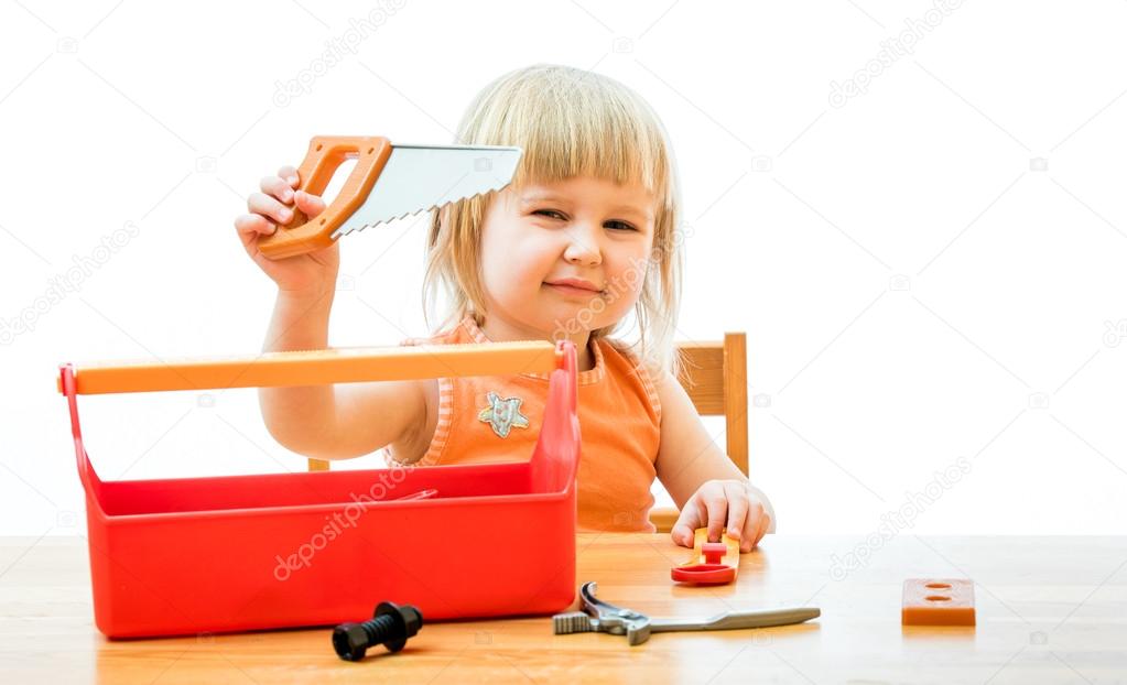 Child with toy tools Stock Photo by ©GekaSkr 111395210