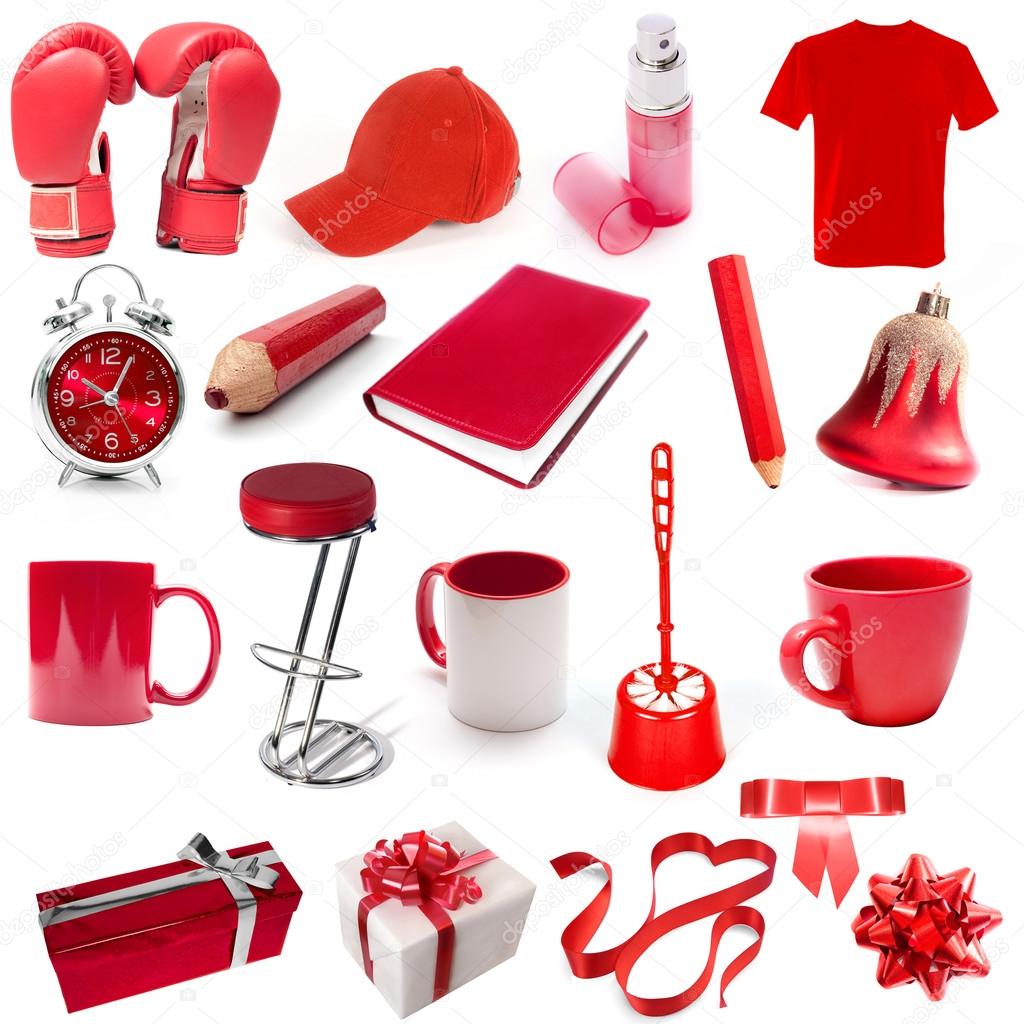 Different isolated objects red color — Stock Photo © GekaSkr #69724069