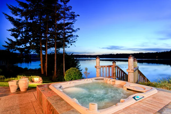 Hot tub outside Stock Photos, Royalty Free Hot tub outside Images ...