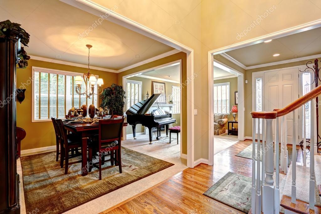 Luxury house interior with open floor plan — Stock Photo © iriana88w ...