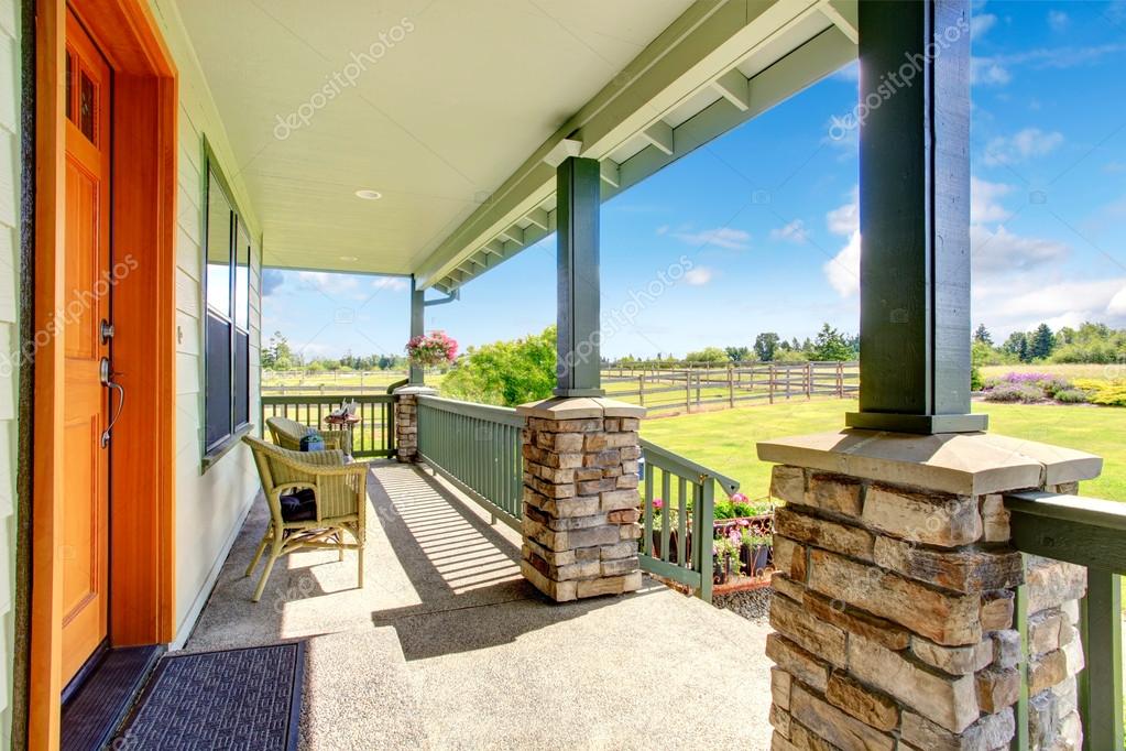 House walkout deck with sitting area ⬇ Stock Photo, Image by ...