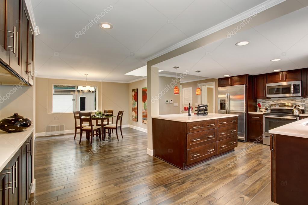 Large kitchen with white counter tops. — Stock Photo © iriana88w #79175262