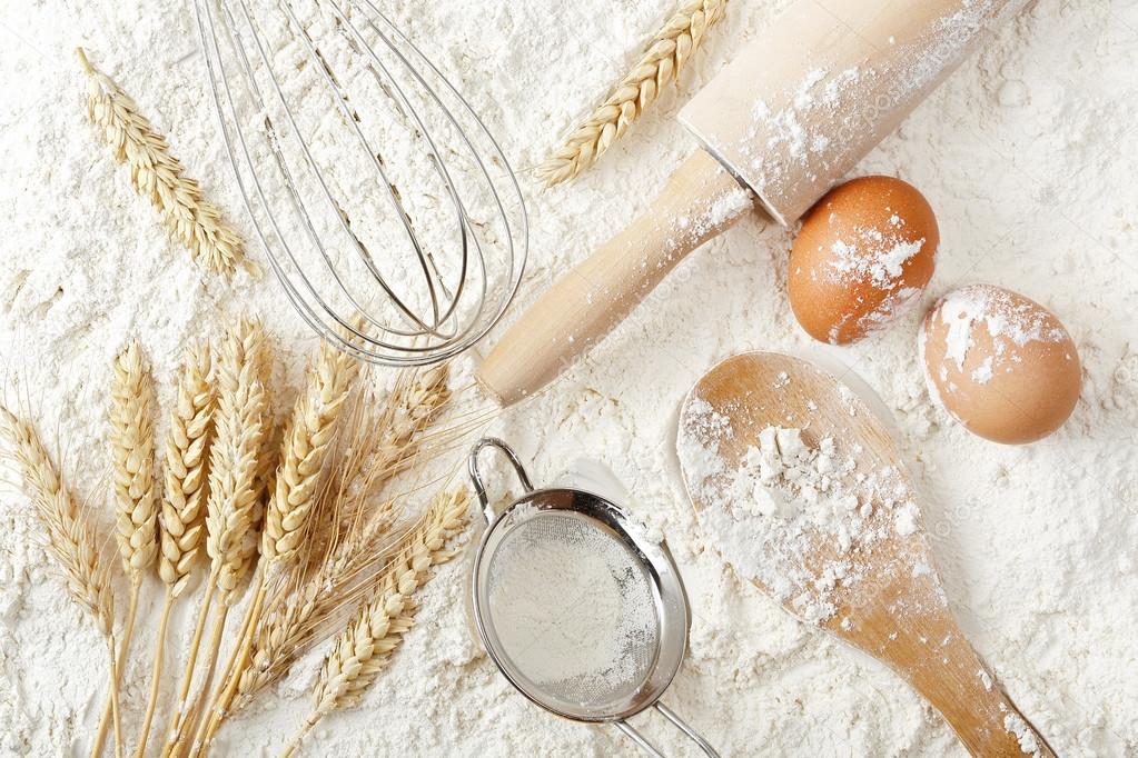 Flour background Stock Photo by ©costasz 65815375