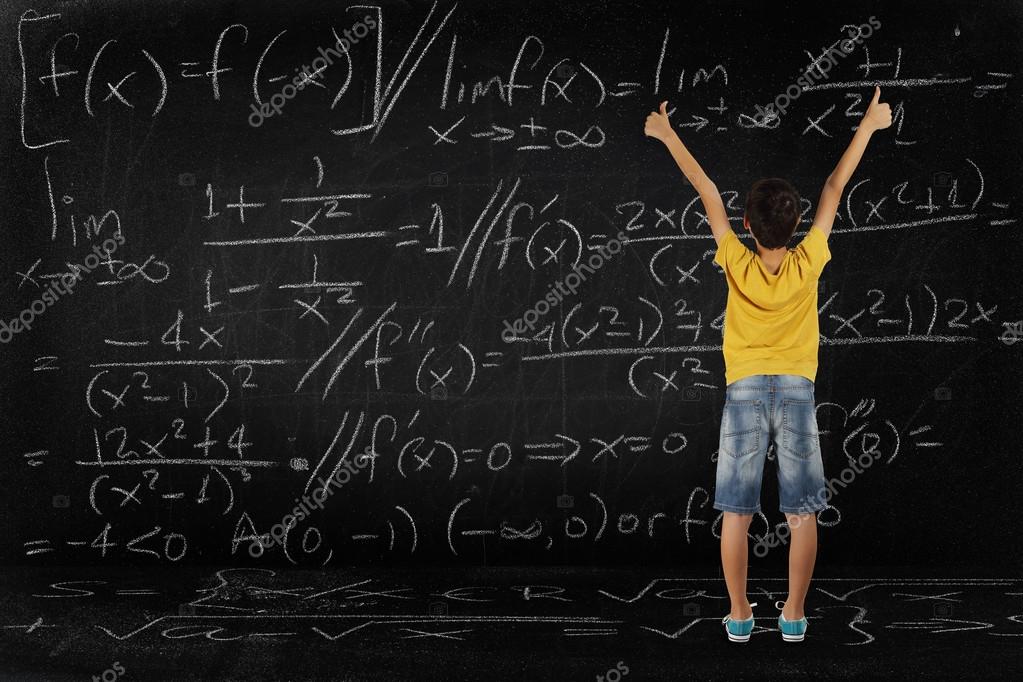 Boy and maths Stock Photo by ©costasz 84157658