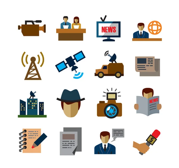 Reporter icons Stock Vector Image by ©bioraven #13268066