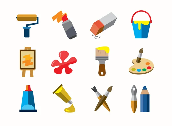 Paint tools icons Stock Vector Image by ©print2d #3760163