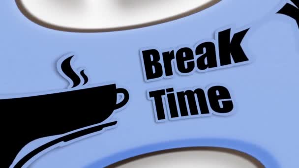 Blue break time and coffee symbol on keyboard — Stock Video © payphoto ...