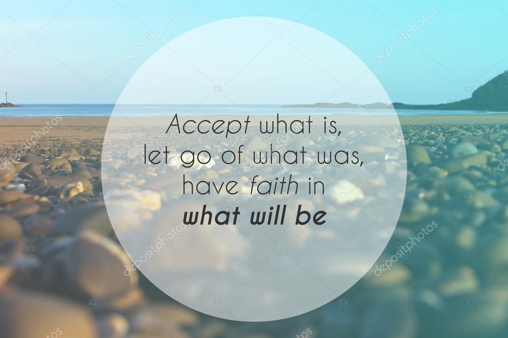 Inspirational life message on a blurred background Stock Photo by ...