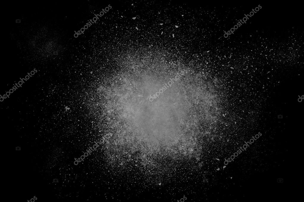 Black and white abstract powder explosion background — Stock Photo ...