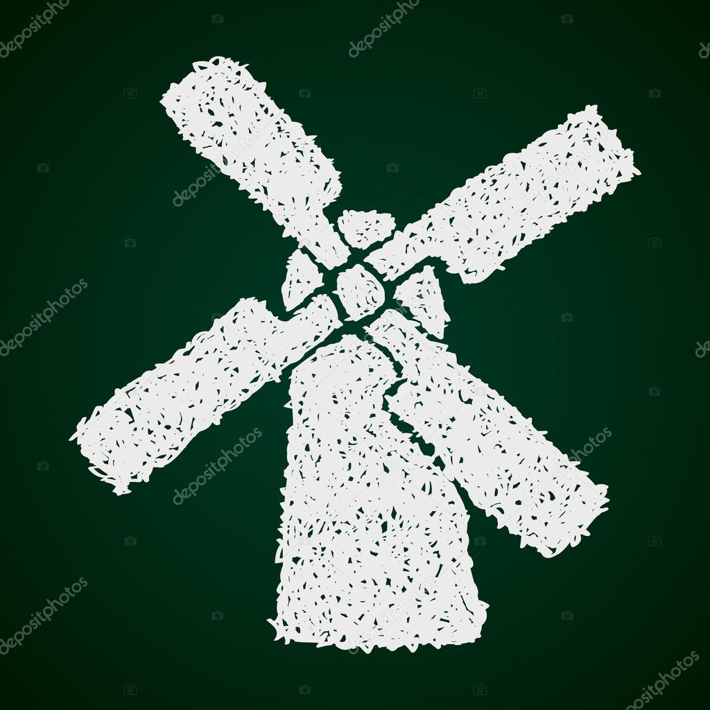 Simple doodle of a windmill Stock Vector by ©chrishall 86262602