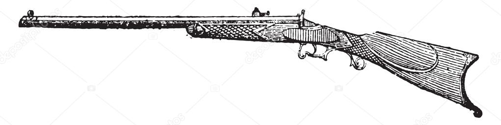 Paris rifle, vintage engraving. Stock Vector Image by ©Morphart #103970816