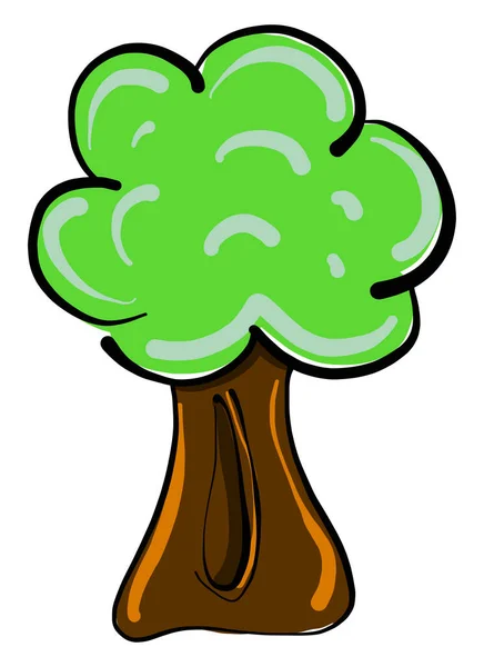 Green Big Tree Illustration Vector White Background Stock Vector by ...