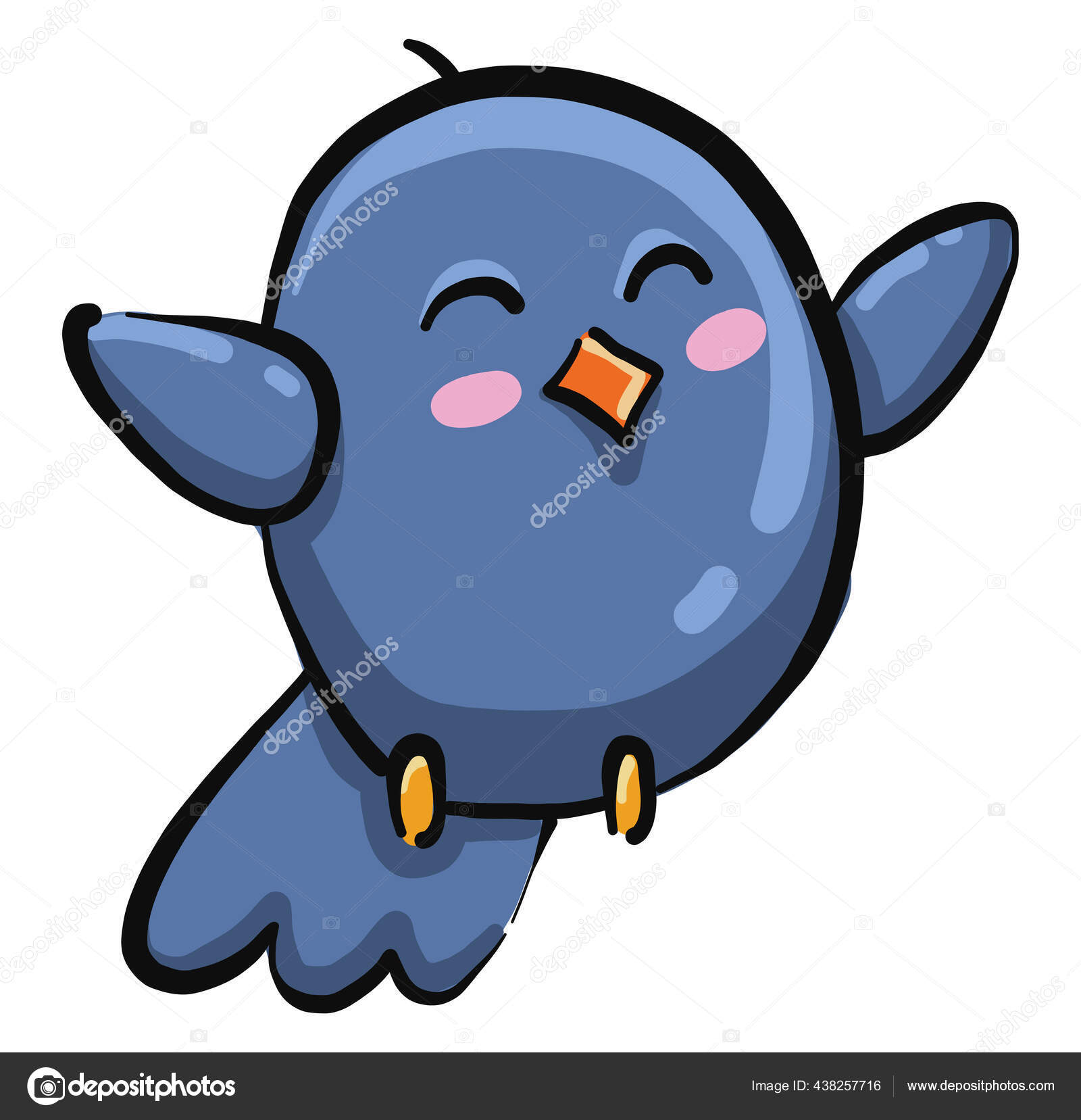 Happy Bird Illustration Vector White Background Stock Vector by ...