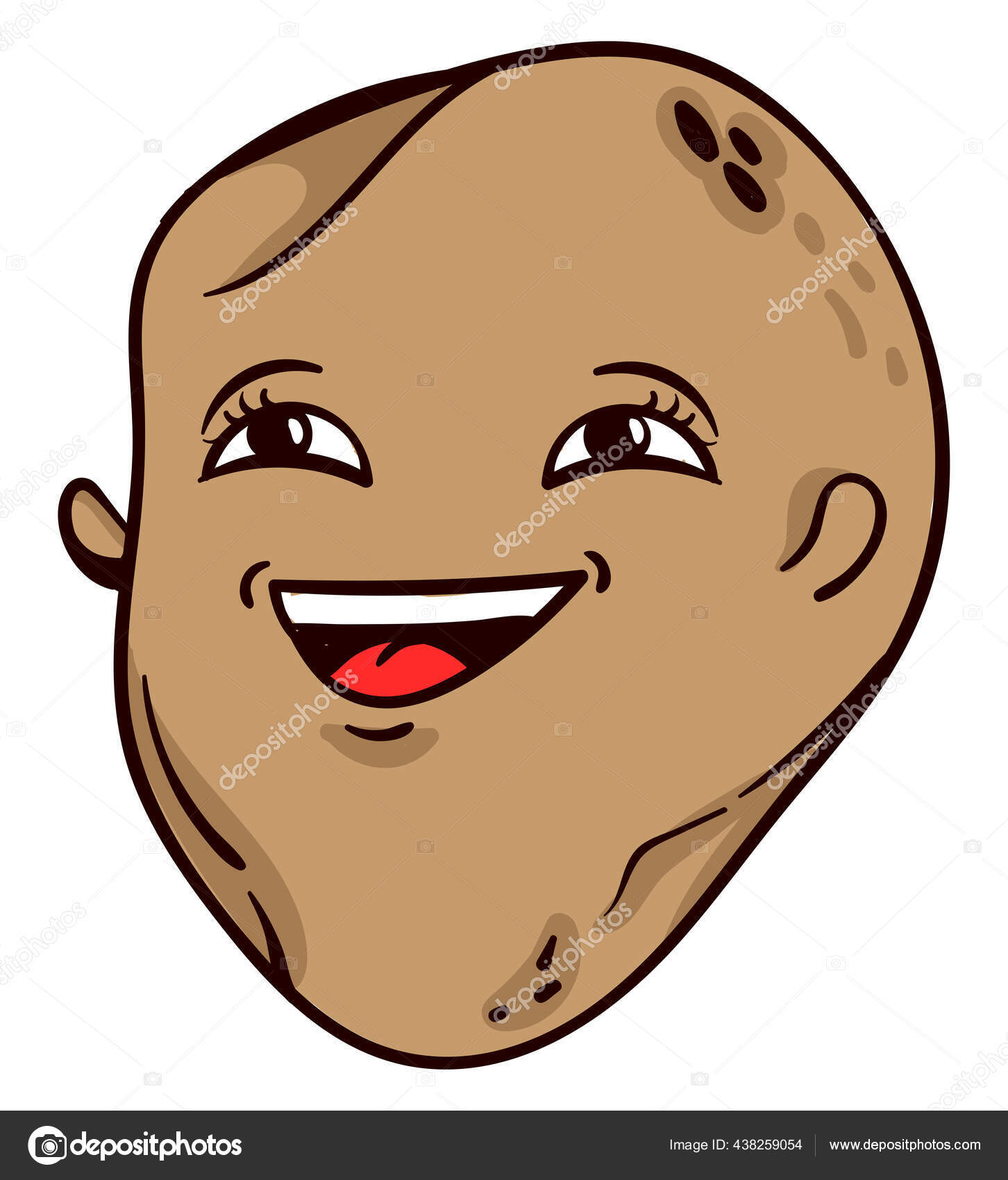 Laughing Potato Illustration Vector White Background Stock Vector by ...