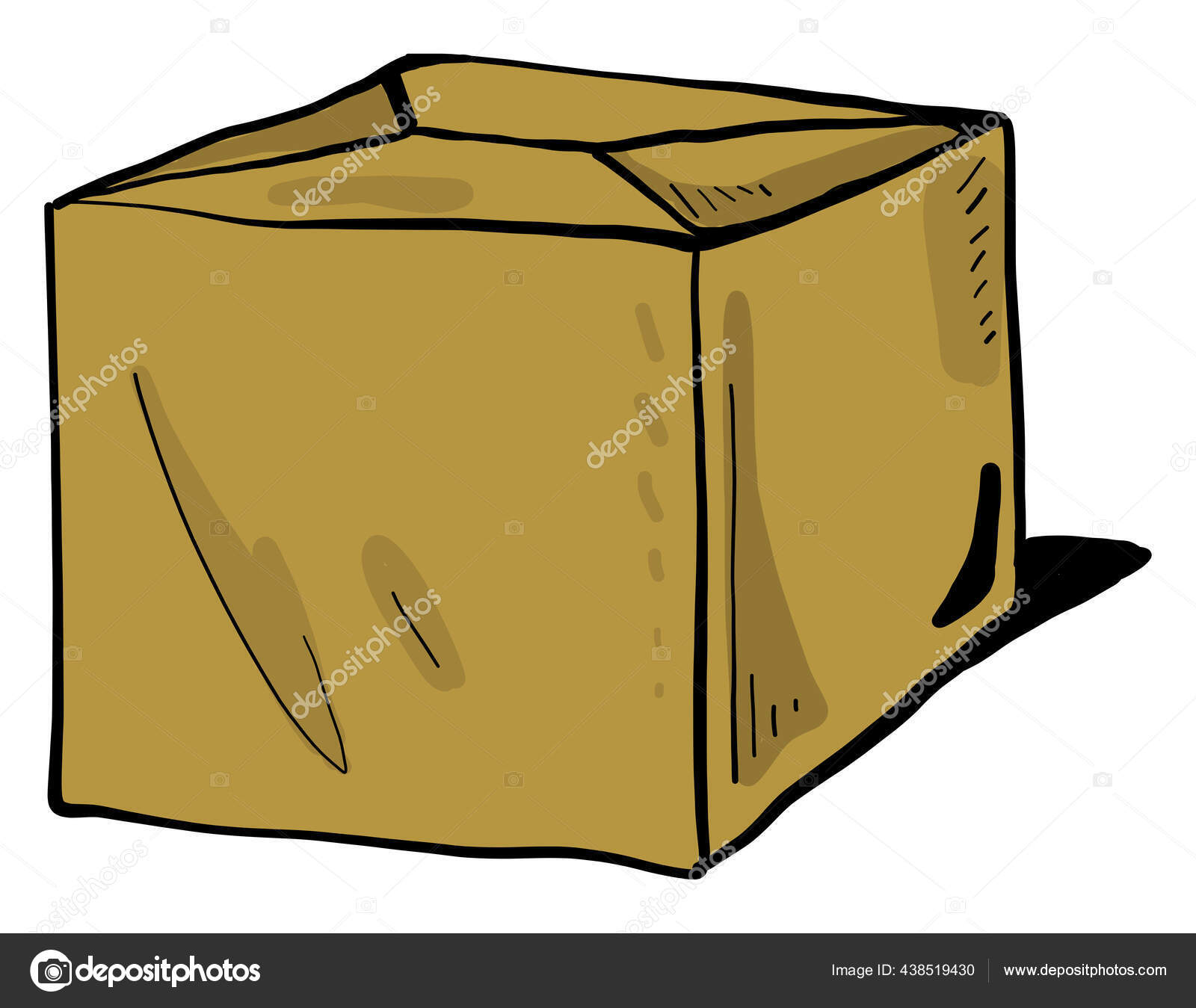 Closed Box Illustration Vector White Background Stock Vector by ...