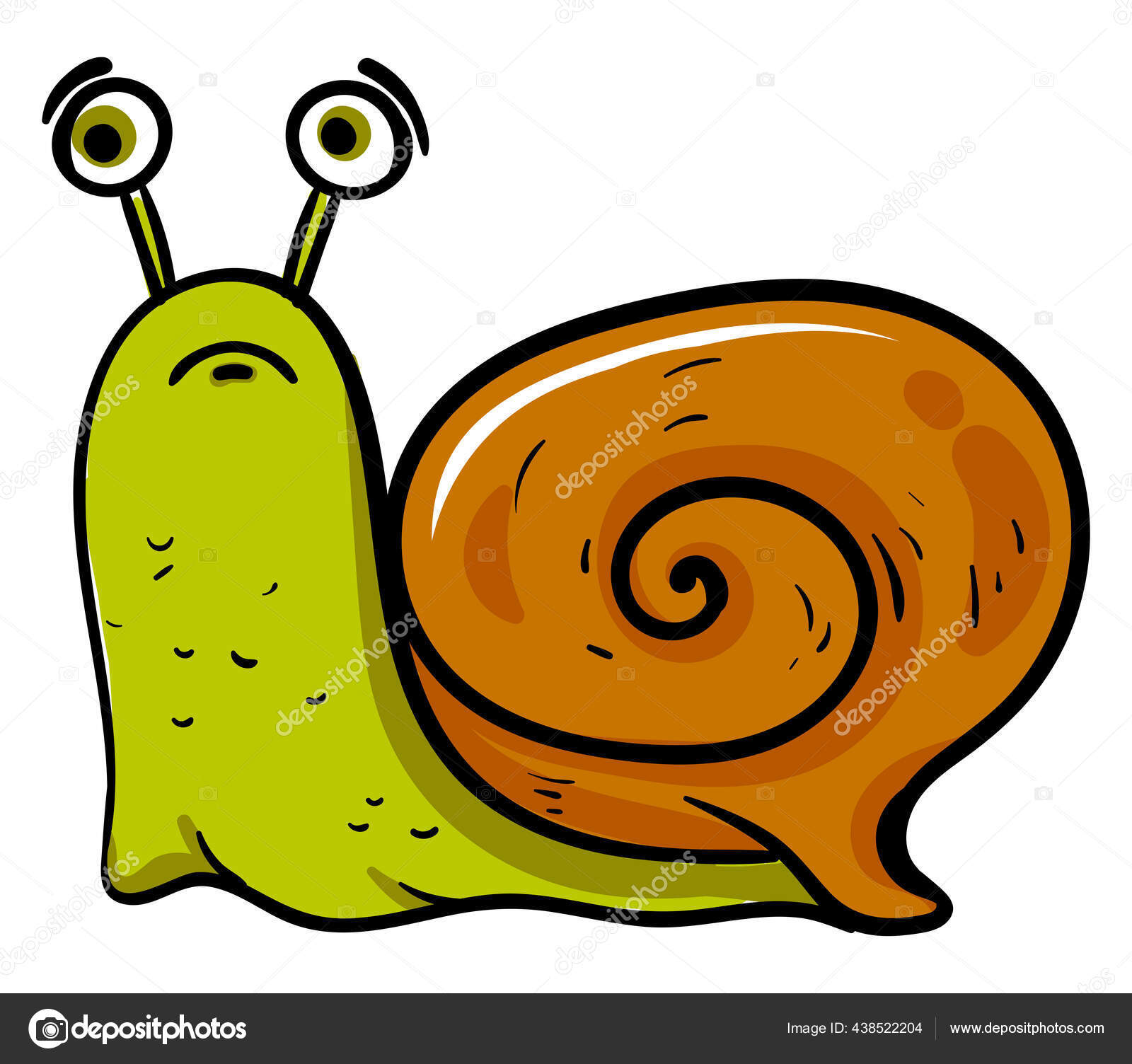 Angry Cartoon Slug Clipart