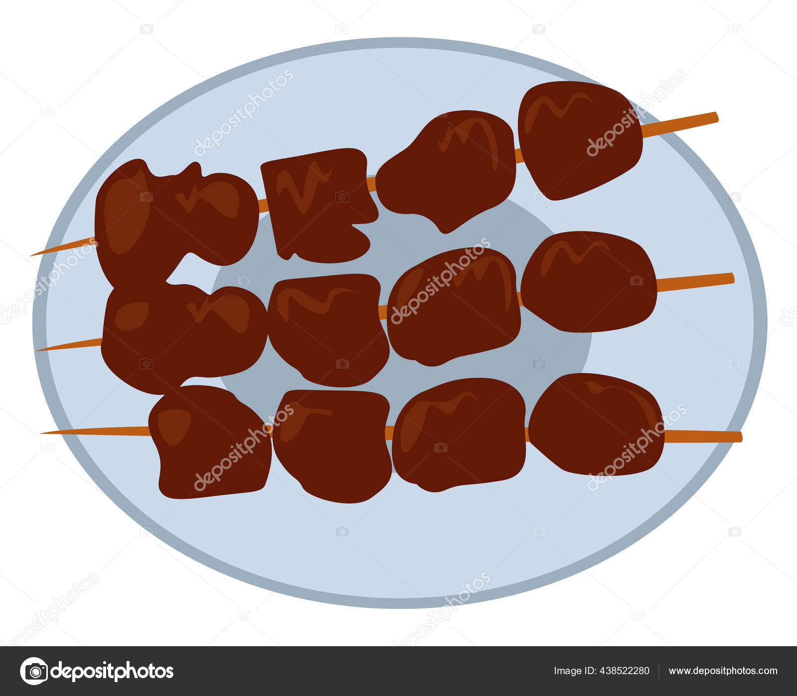 Meat Stick Illustration Vector White Background Stock Vector Image by ...