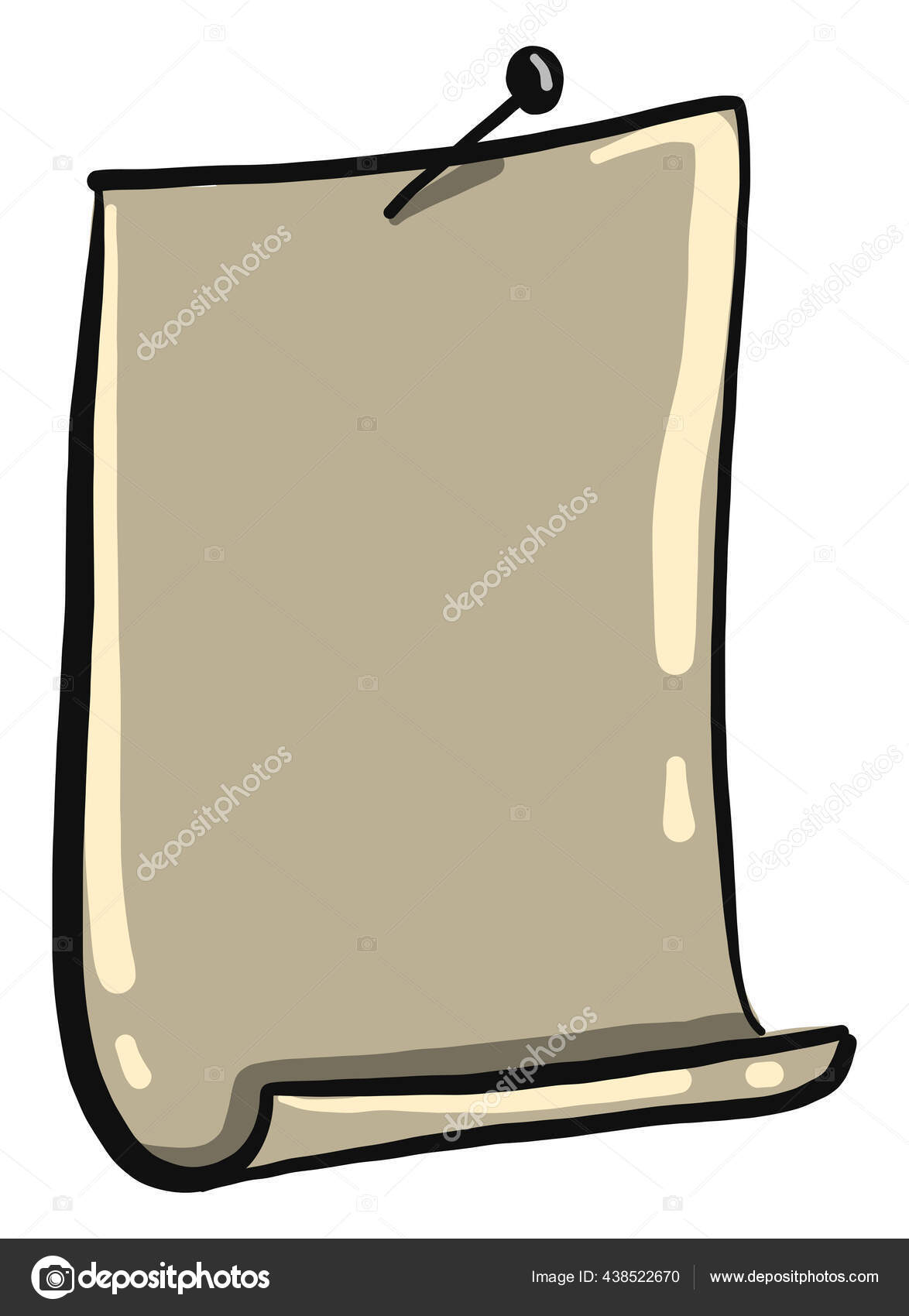 Blank White Paper Illustration Vector White Background Stock Vector by ...