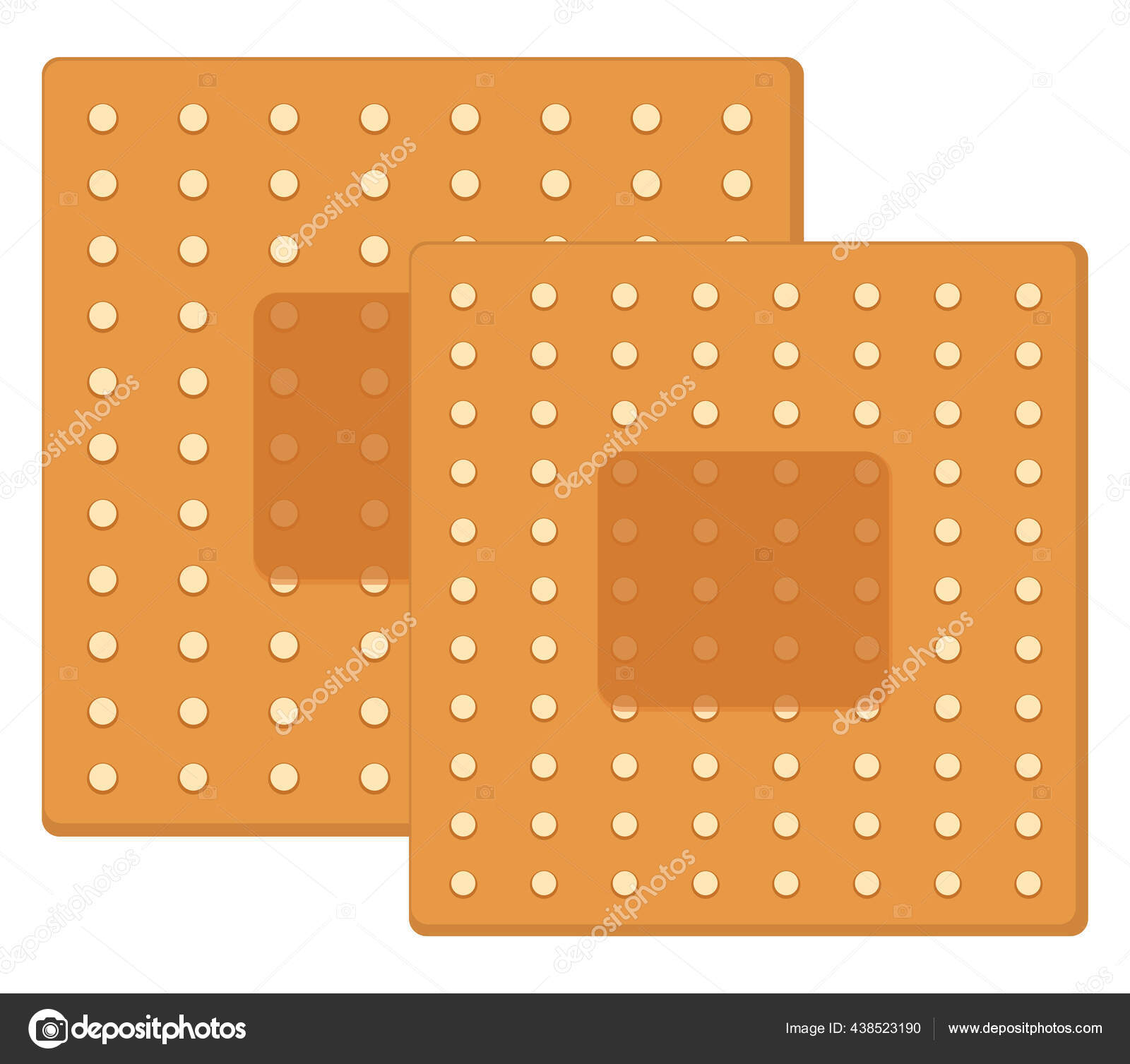 Rectangle Bandaid Illustration Vector White Background Stock Vector by ...