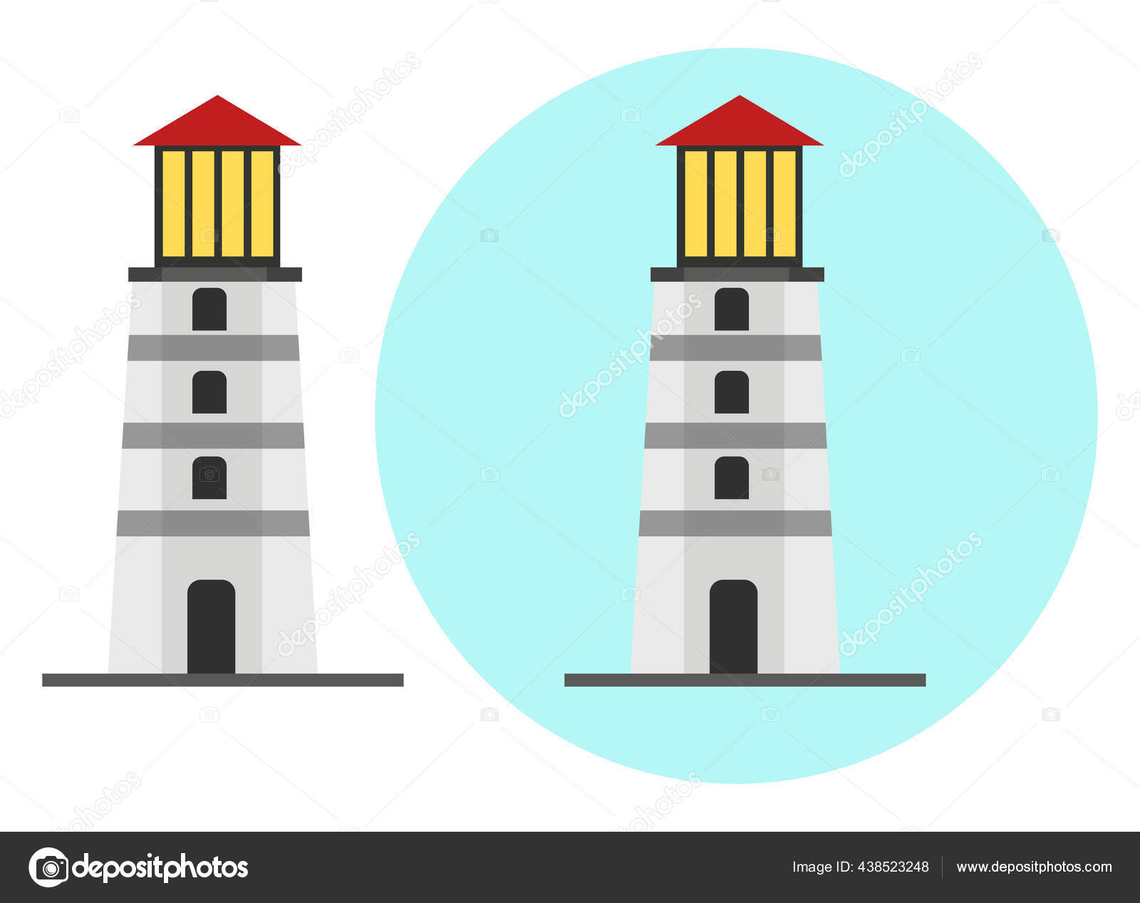 Tall Beacon Illustration Vector White Background Stock Vector by ...