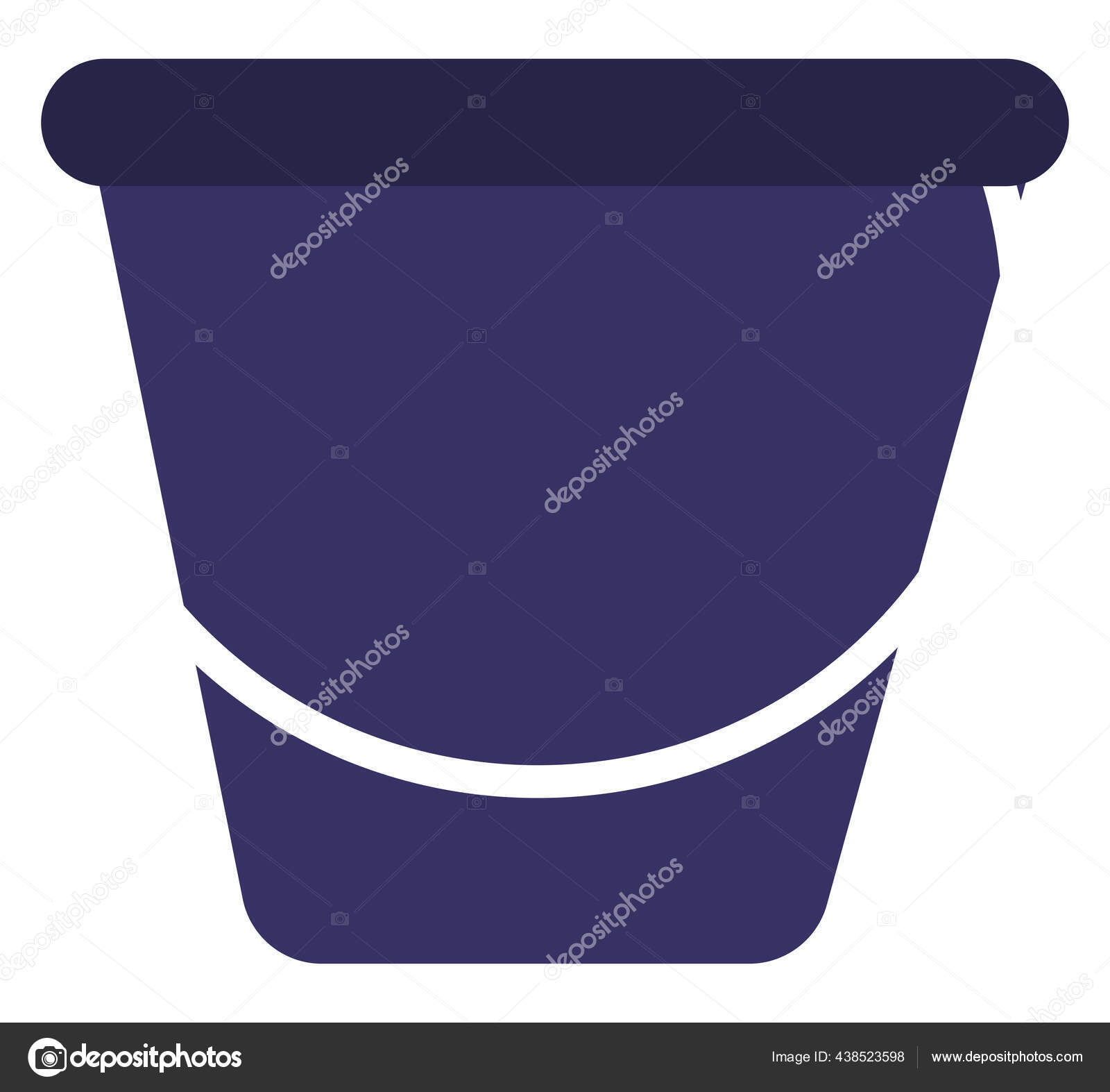 Purple Bucket Illustration Vector White Background Stock Vector by ...