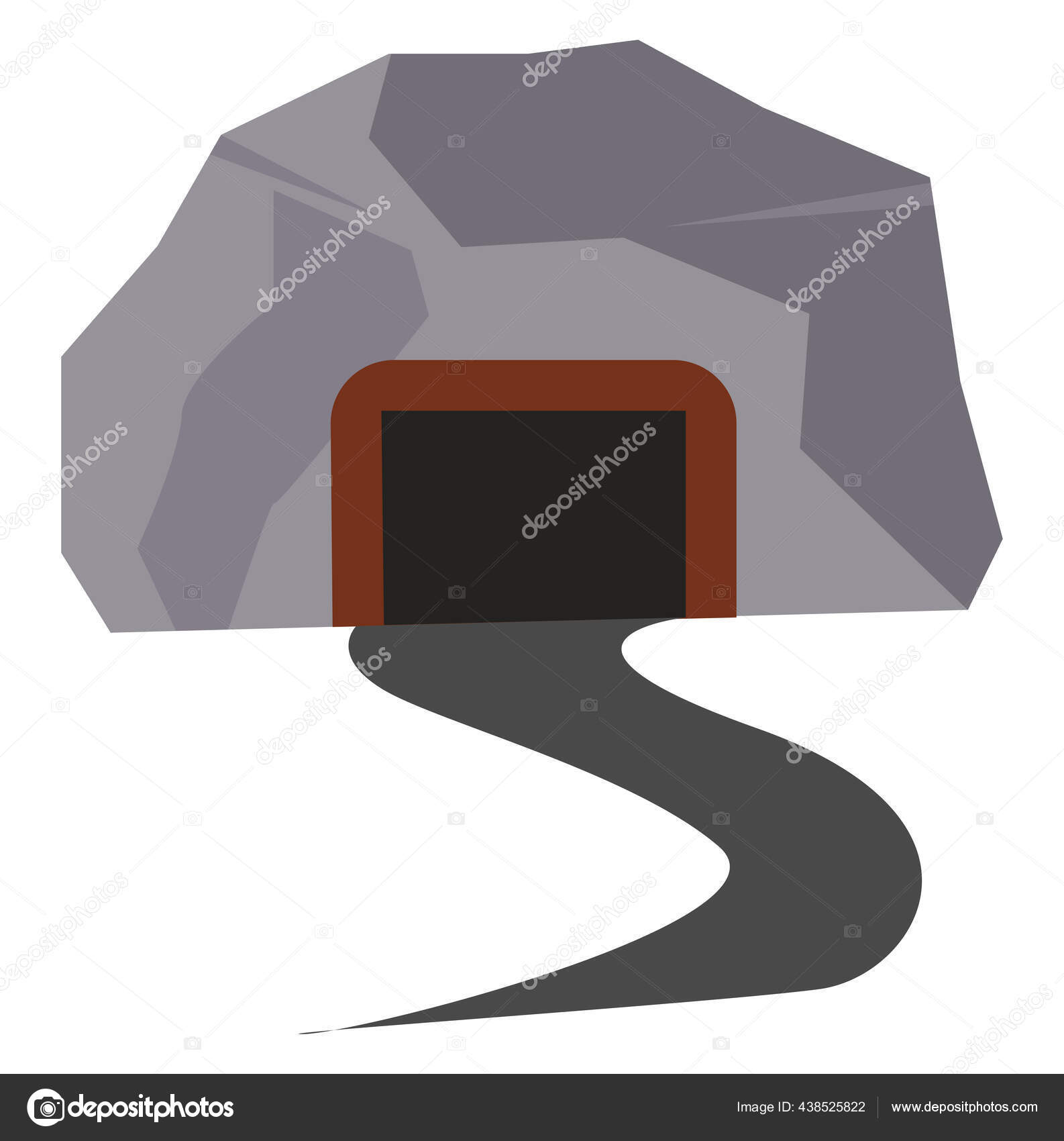 Old Mine Illustration Vector White Background Stock Vector Image by ...