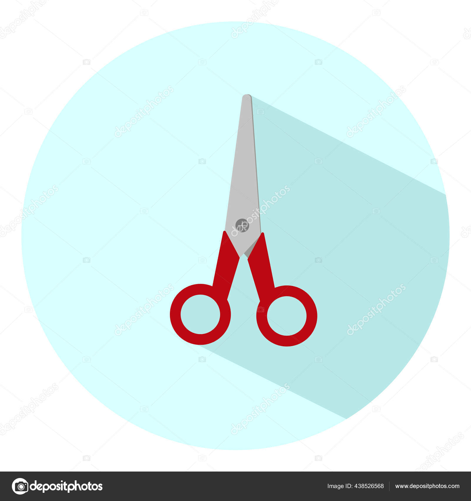 Red Scissors Illustration Vector White Background Stock Vector by ...