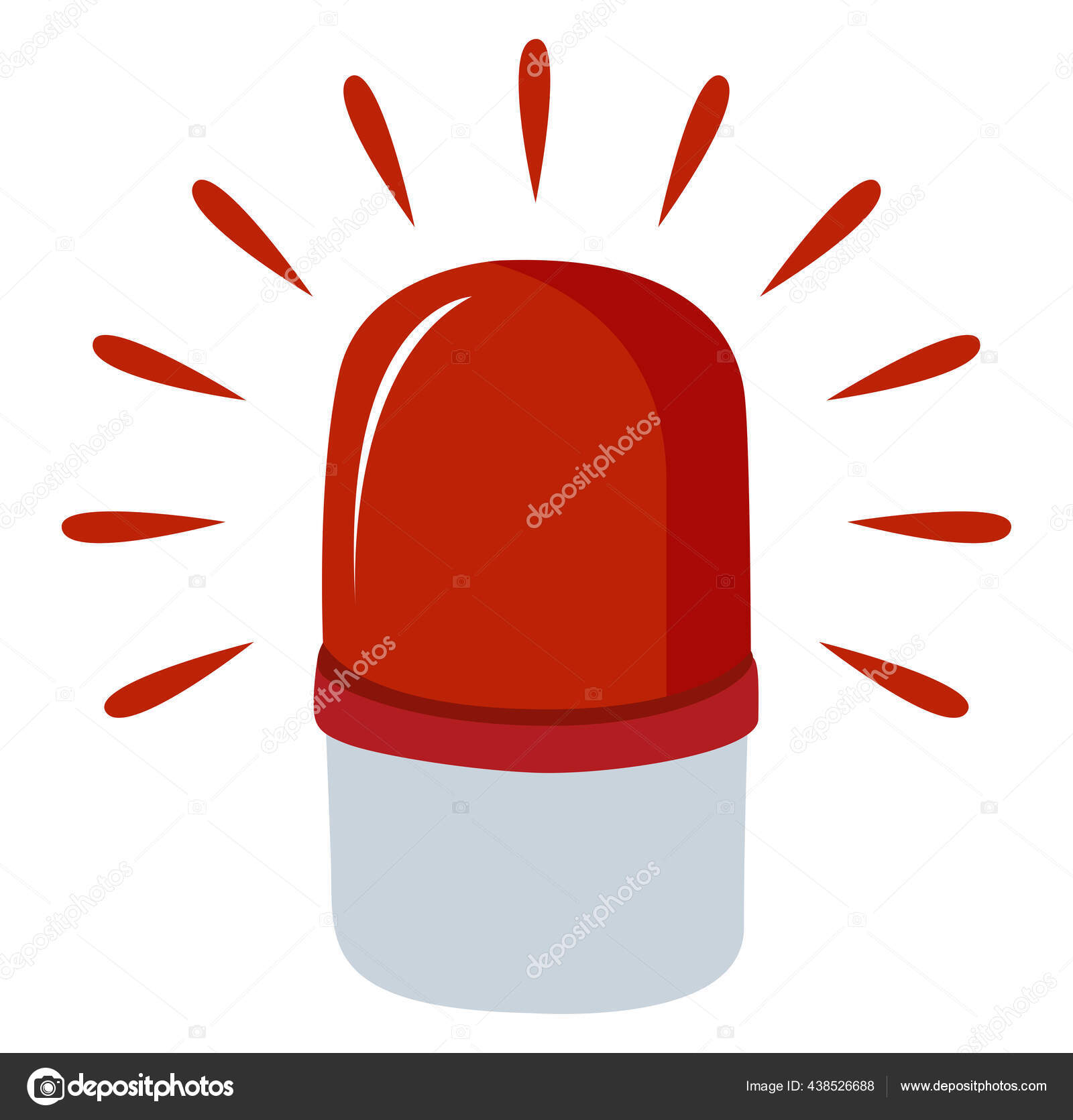 Siren Light Illustration Vector White Background Stock Vector Image by ...