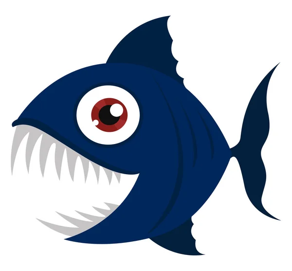 Blue Tuna Fish Illustration Vector White Background Stock Vector by ...