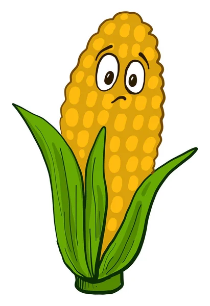 Image of corn eating, vector or color illustration. Stock Vector by ...