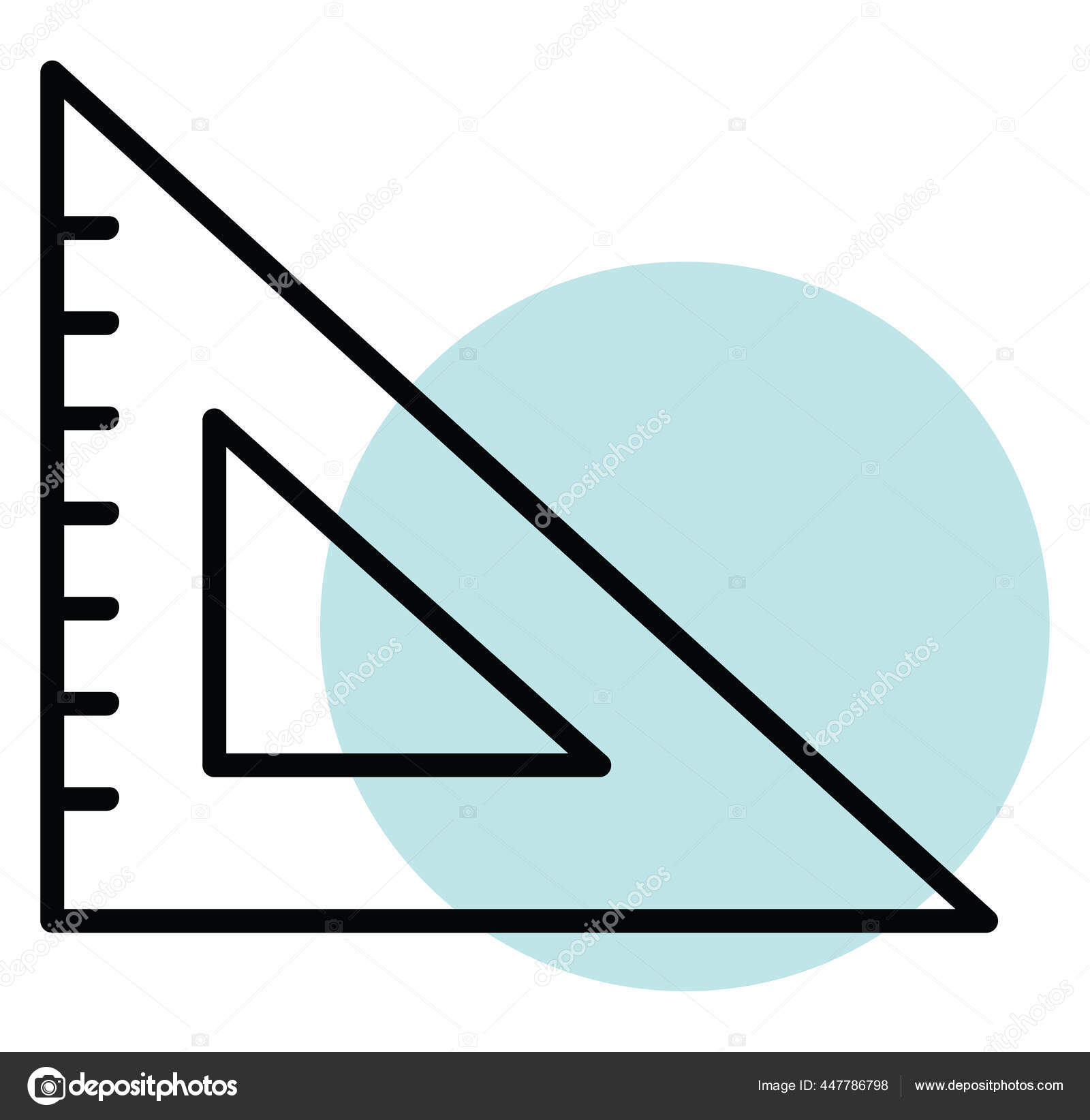 Blue Ruller Illustration Vector White Background Stock Vector by ...