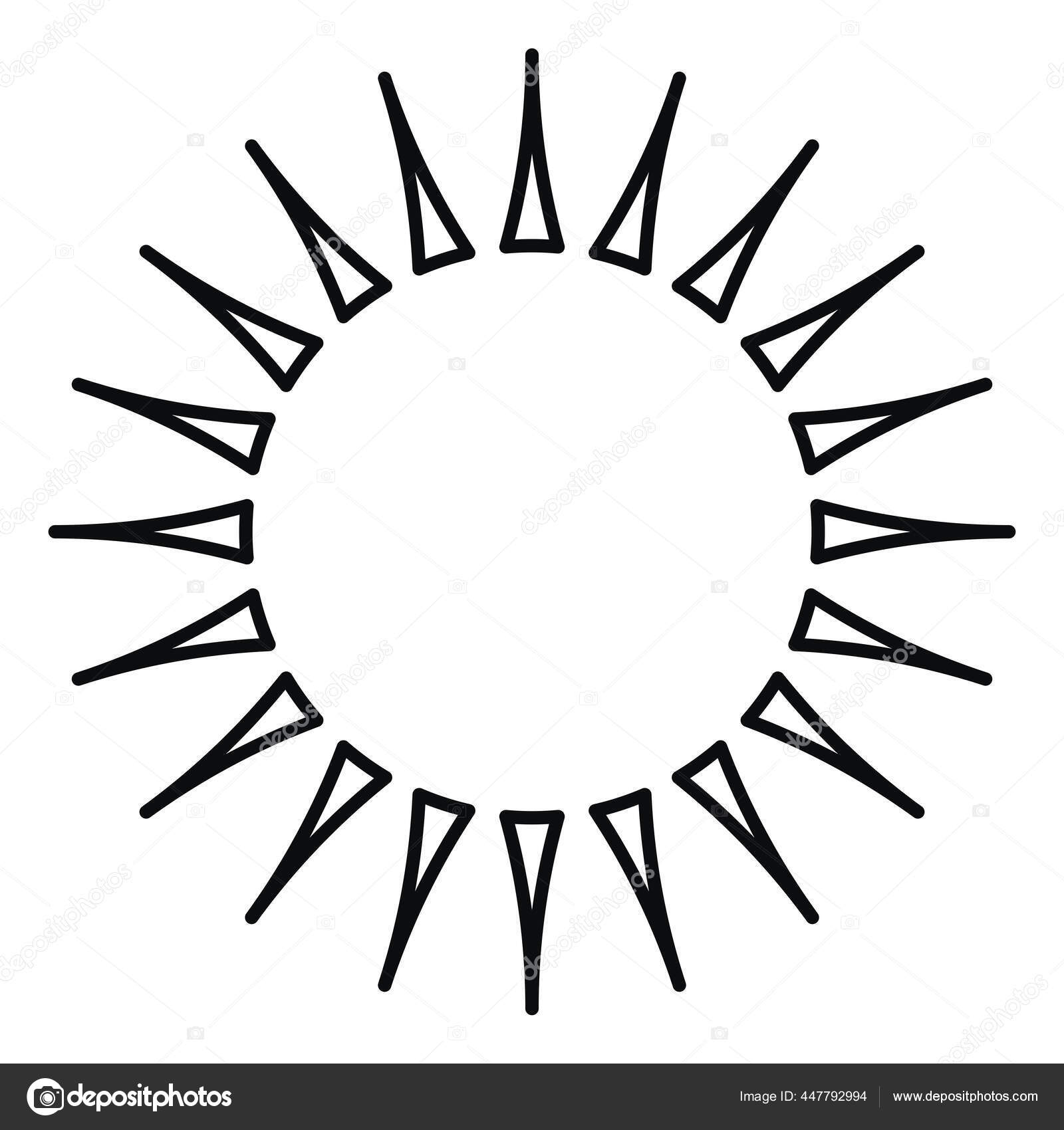 Minimalistic Sun Rays Illustration Vector White Background Stock Vector ...