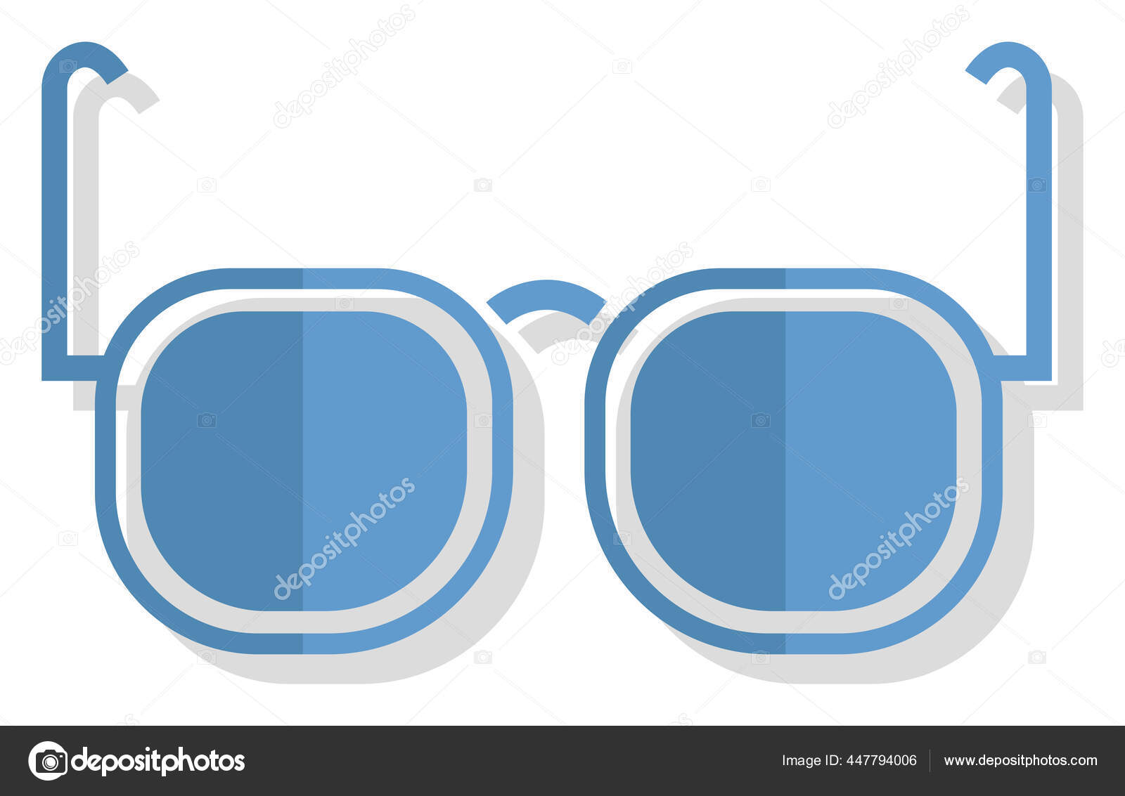 Blue Sunglasses Illustration Vector White Background Stock Vector by ...