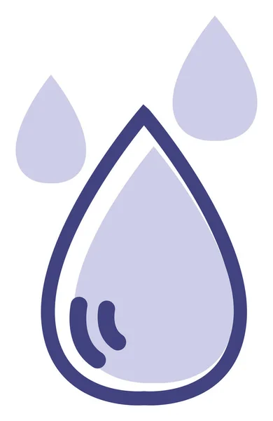 Two Water Drops Illustration Vector White Background Stock Vector by ...