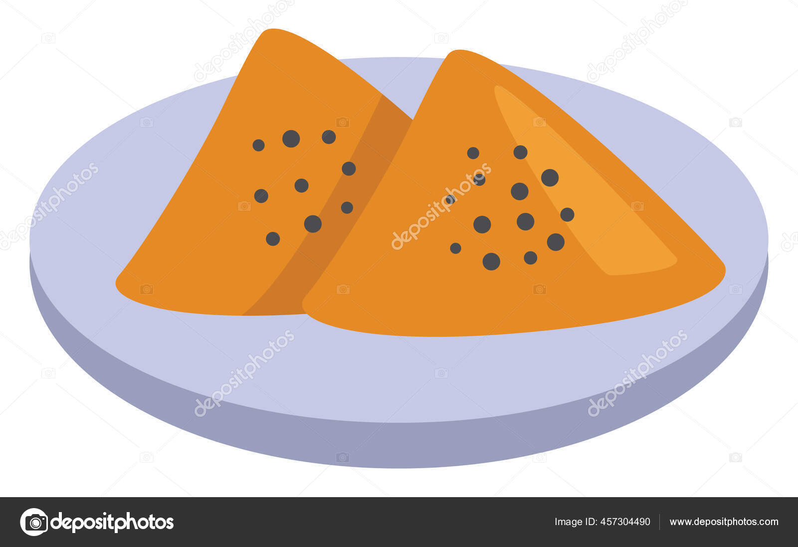 Asian Samsa Illustration Vector White Background Stock Illustration by ©Morphart #457304490