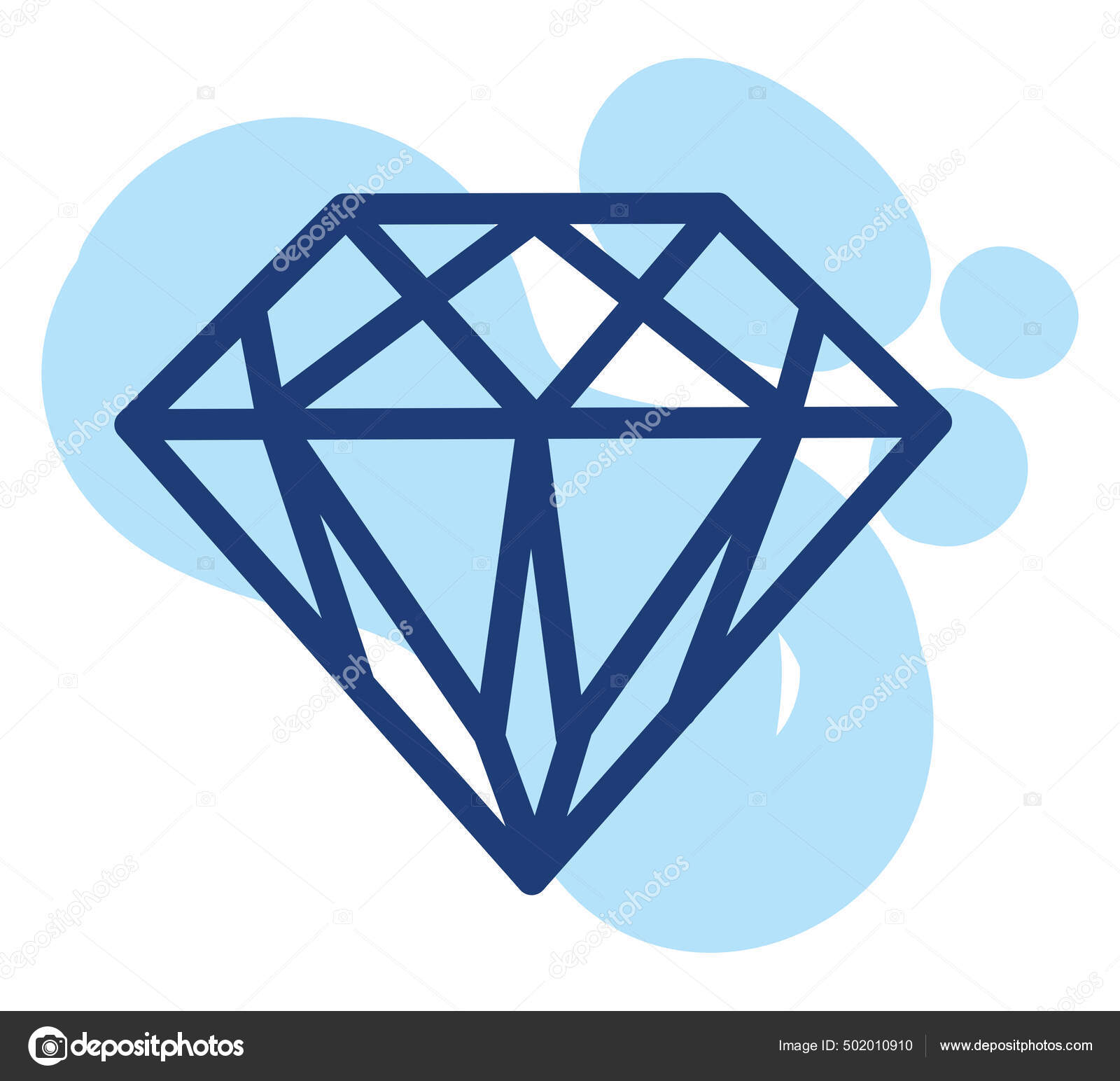 Blue Sunstone Icon Illustration Vector White Background Stock Vector by ...
