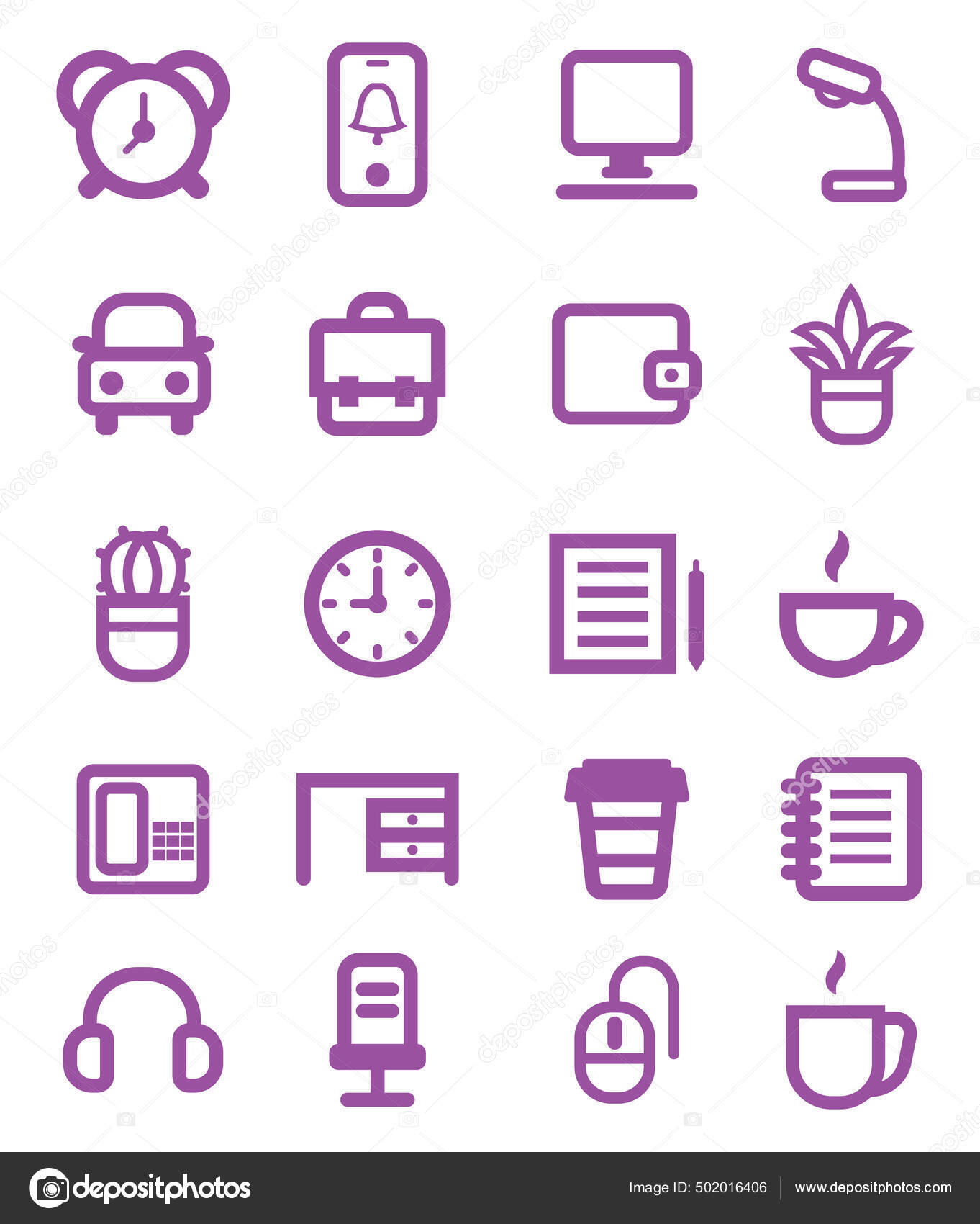 Working Day Icon Illustration Vector White Background Stock Vector by ...