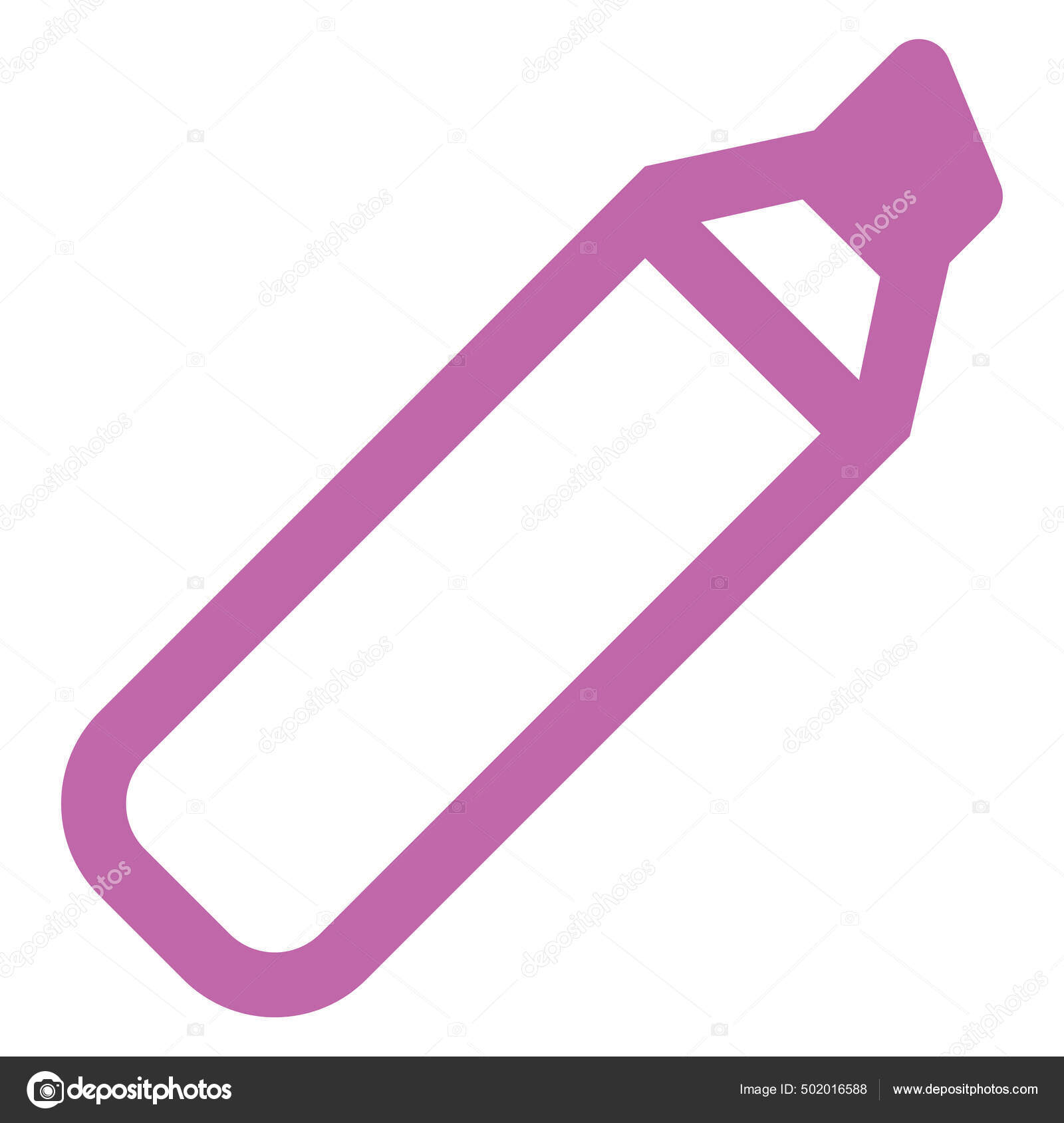 Purple Marker Illustration White Background Stock Vector by ©Morphart ...