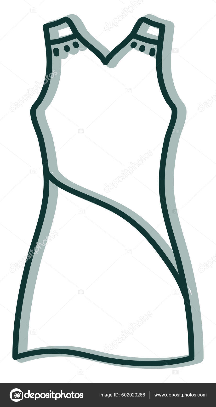 Shift Dress Illustration White Background Stock Vector by ©Morphart ...