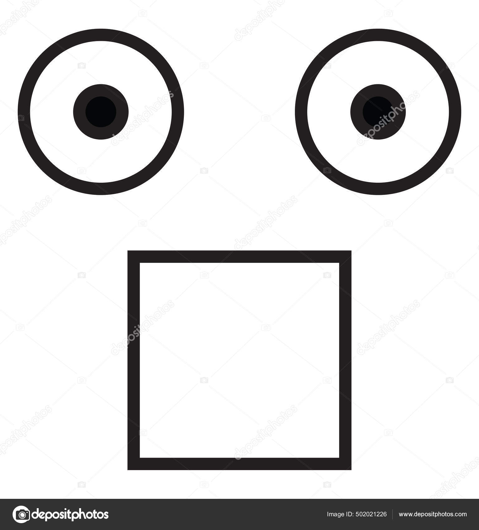 Shock Emoticon Face Illustration White Background Stock Vector by ...