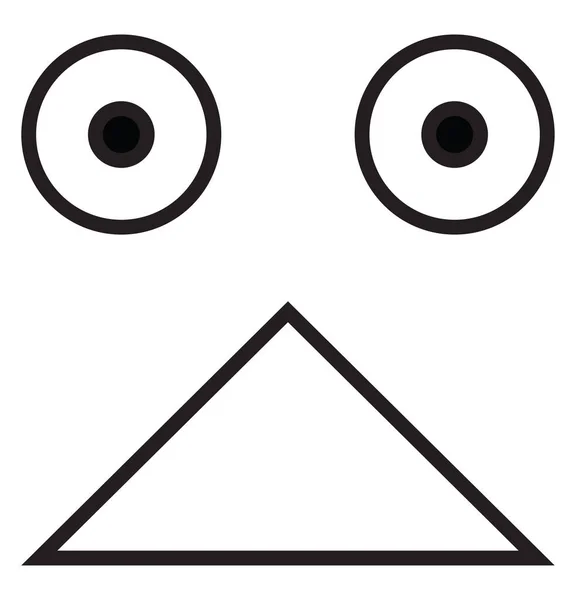 Shock Emoticon Face Illustration White Background Stock Vector by ...