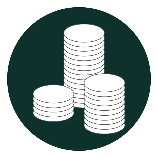 Simple vector illustration of dollar bill and three coins on whi Stock Vector by ©Morphart 252573346