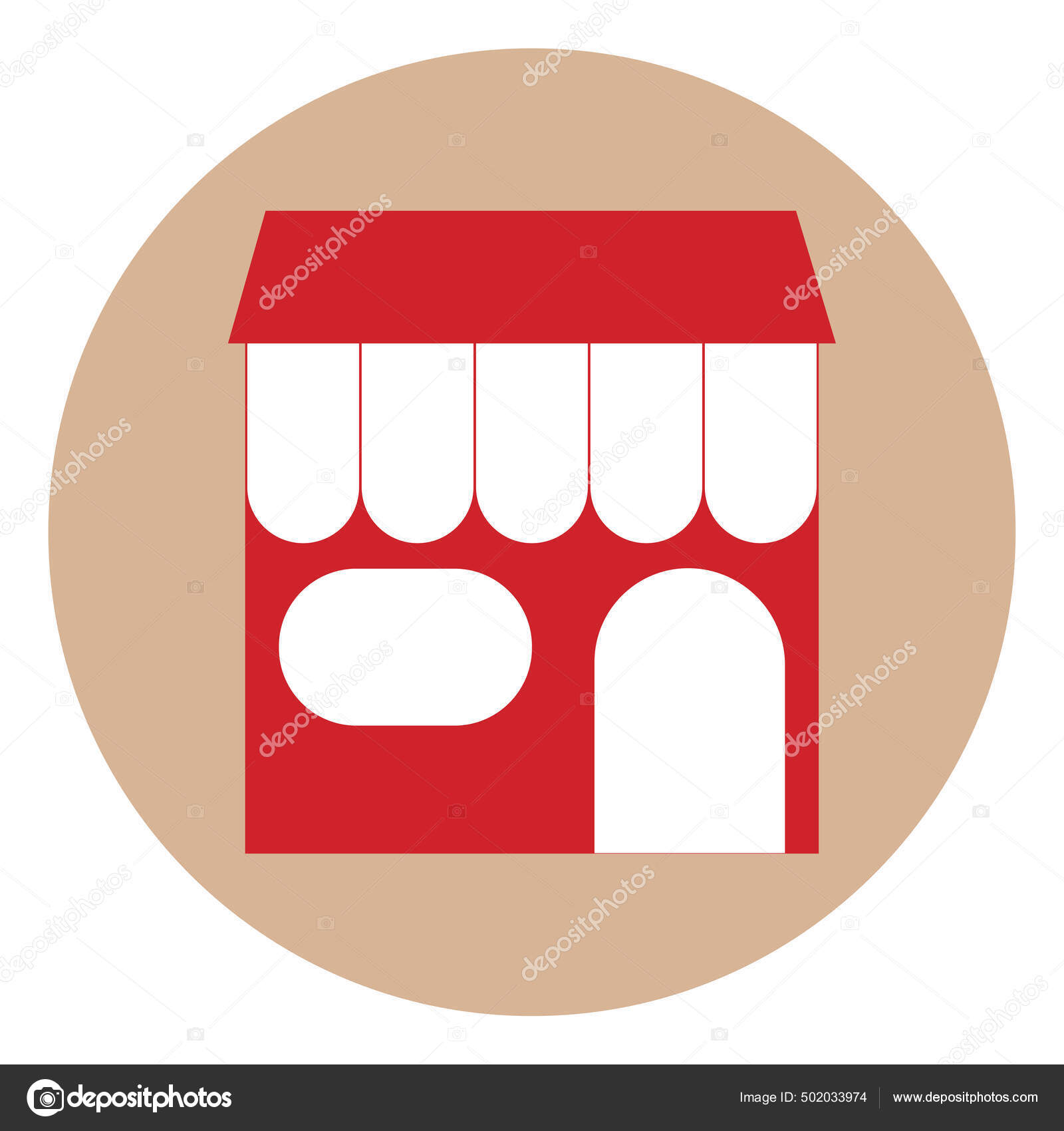 Red Shop Illustration White Background Stock Vector by ©Morphart 502033974