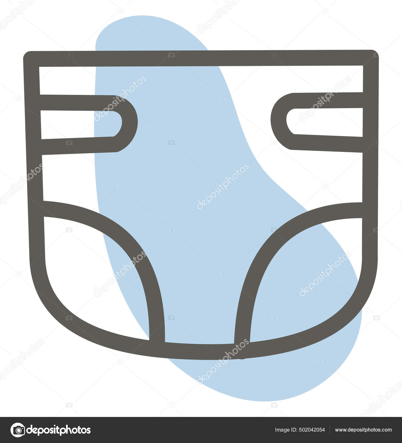 Blue Baby Pampers Illustration Vector White Background Stock Vector by ...