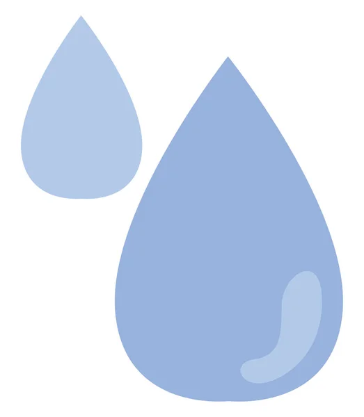 Two Water Drops Illustration Vector White Background Stock Vector by ...