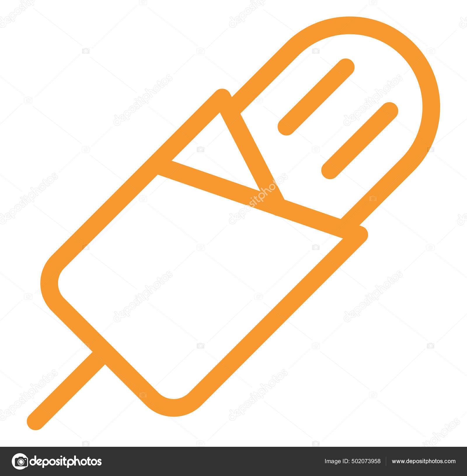 Meat Stick Illustration Vector White Background Stock Vector by ...