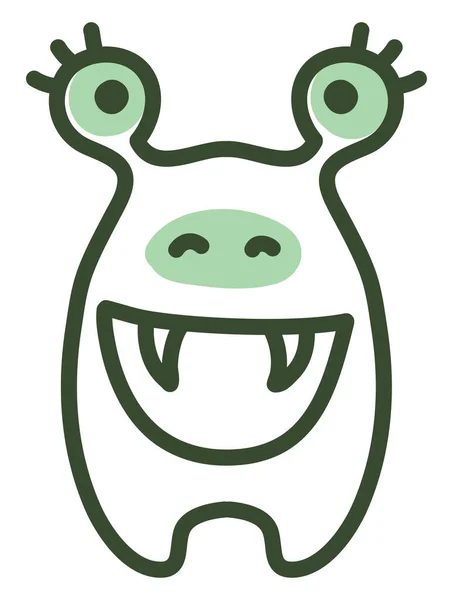 Goofy Monster Illustration Vector White Background Stock Vector by ...