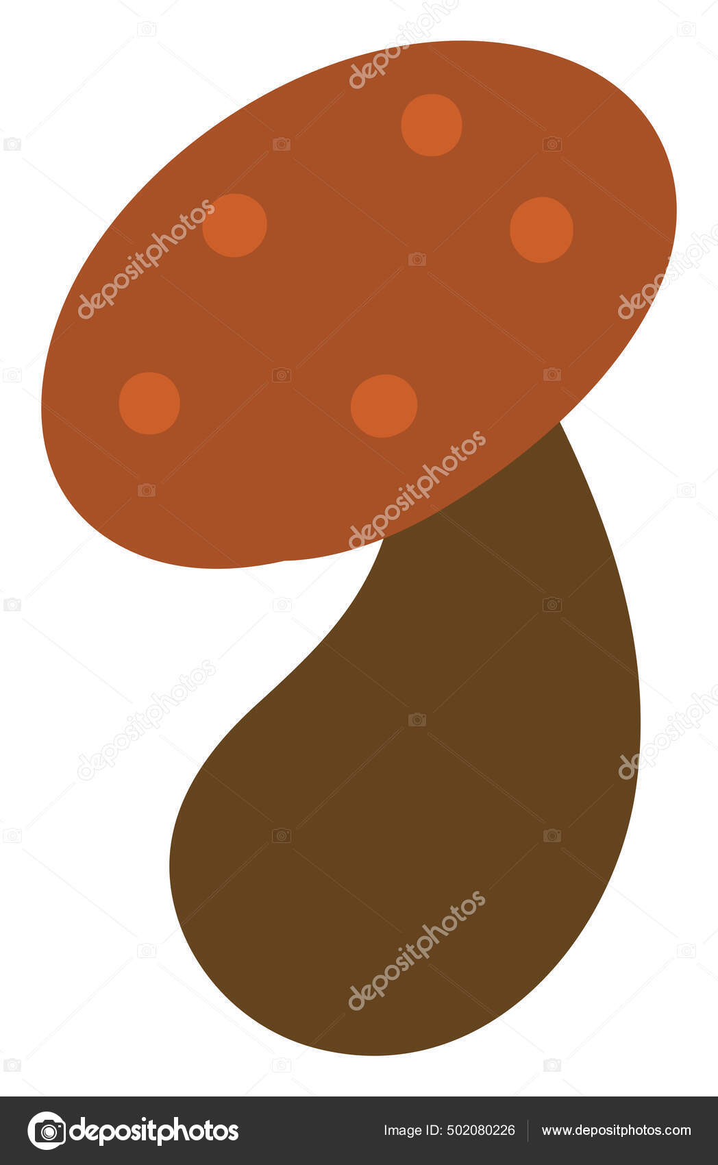 Red Mushroom Dots Illustration Vector White Background Stock Vector by ...